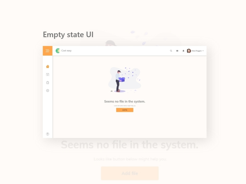 Empty state UI by Bhushan Sanap on Dribbble