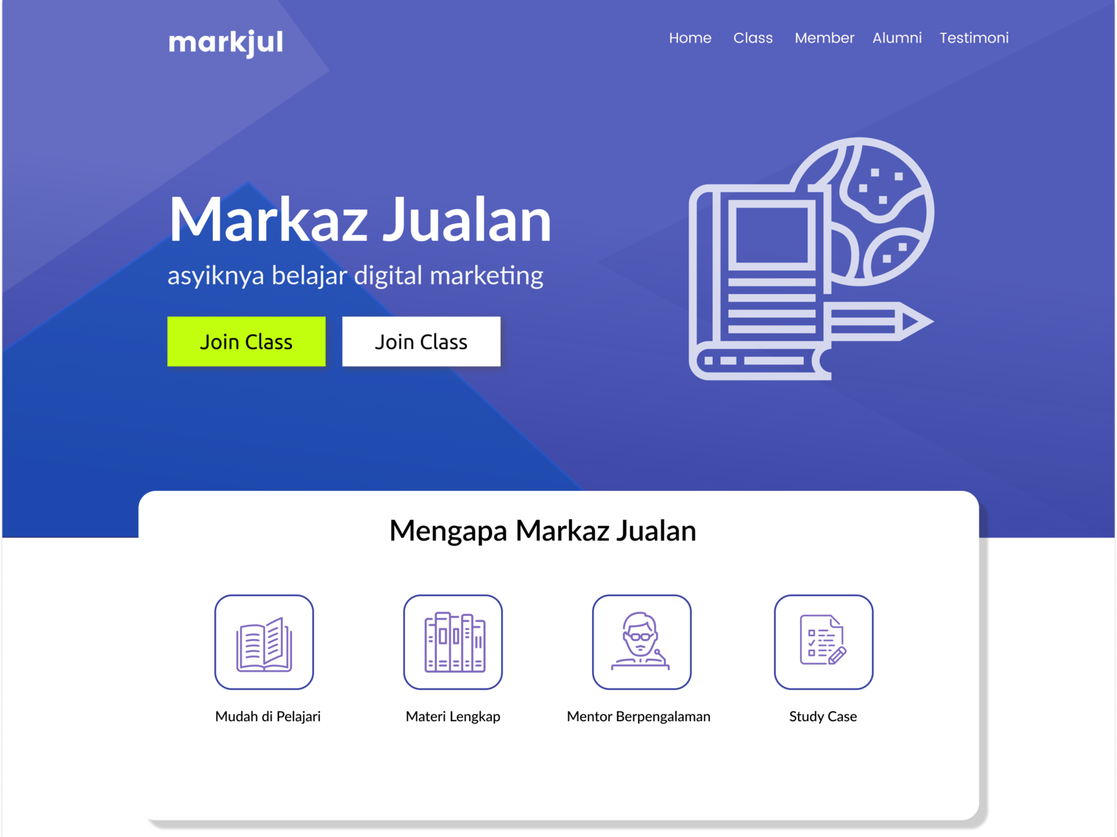 Landingpage Design Concep for Markaz Jualan by Nova Meldiono on Dribbble