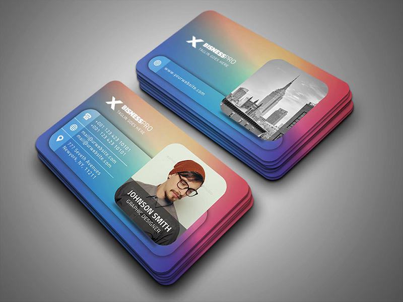 Colorful Business Card by madmindgraphics on Dribbble