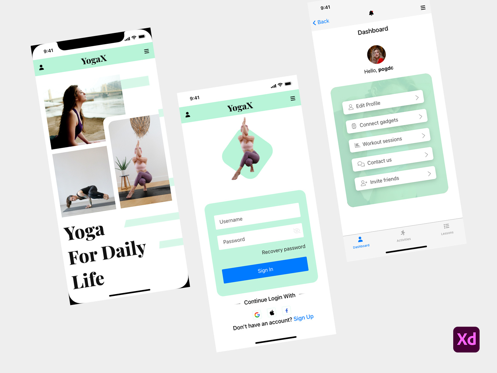 YogaX - Next generation Yoga App UI Design by Amit Sarker on Dribbble
