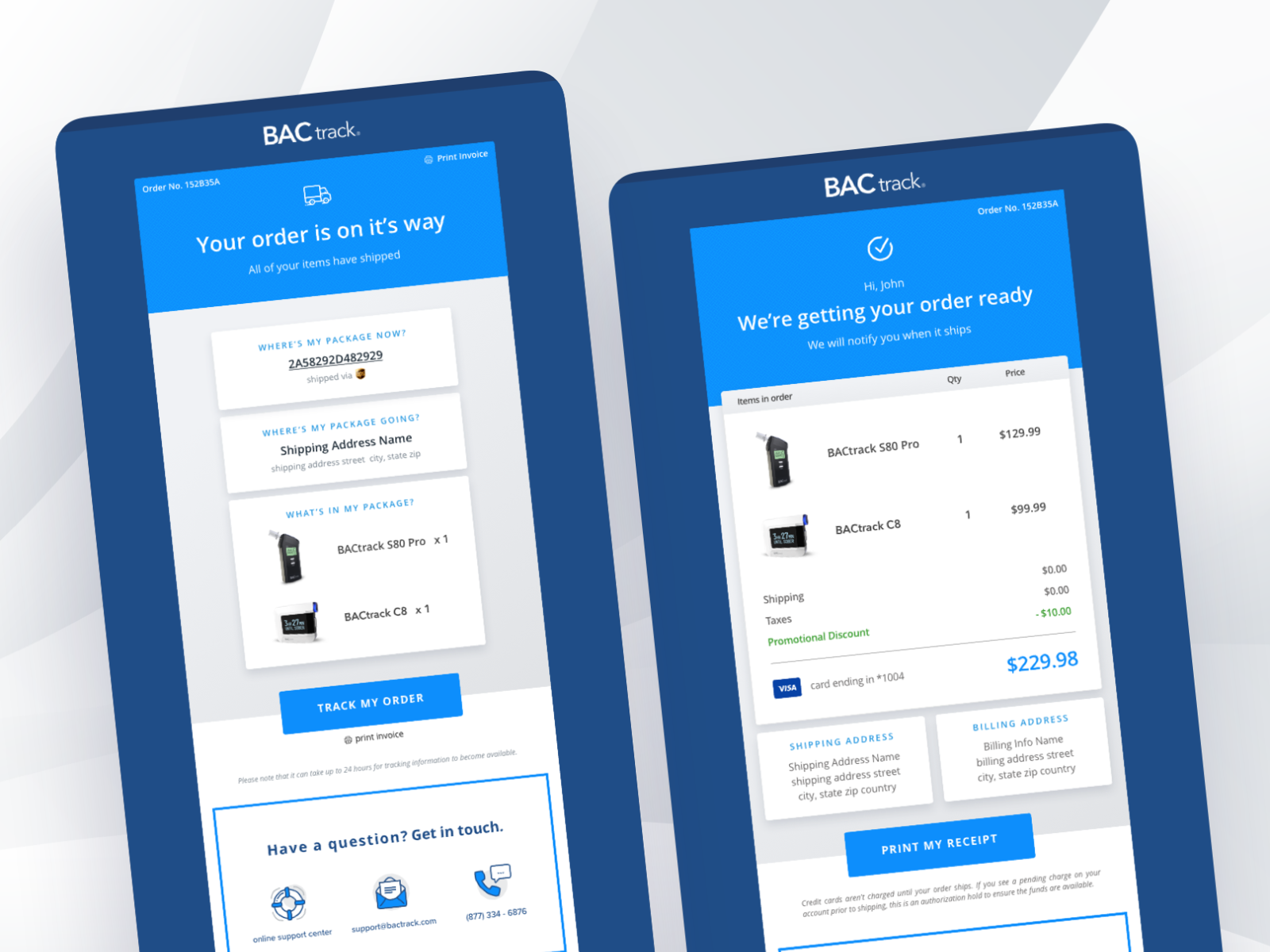 Shopify Transactional Notifications by Amy Ciceraro on Dribbble