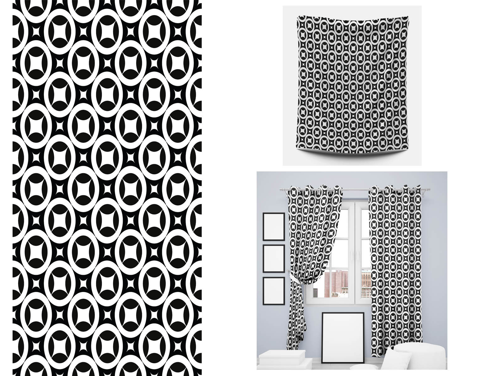pearl star black pattern by Regia Sepha X PatchPatternKid on Dribbble