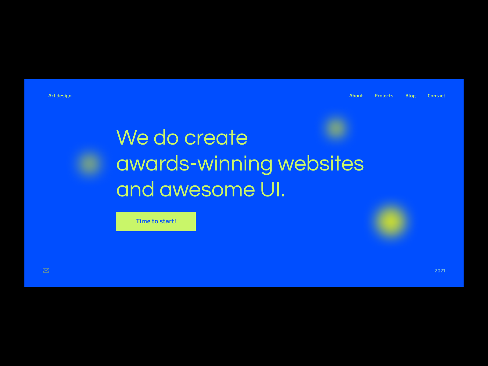 Design studio. Main page by Valeriia Yaroshenko on Dribbble
