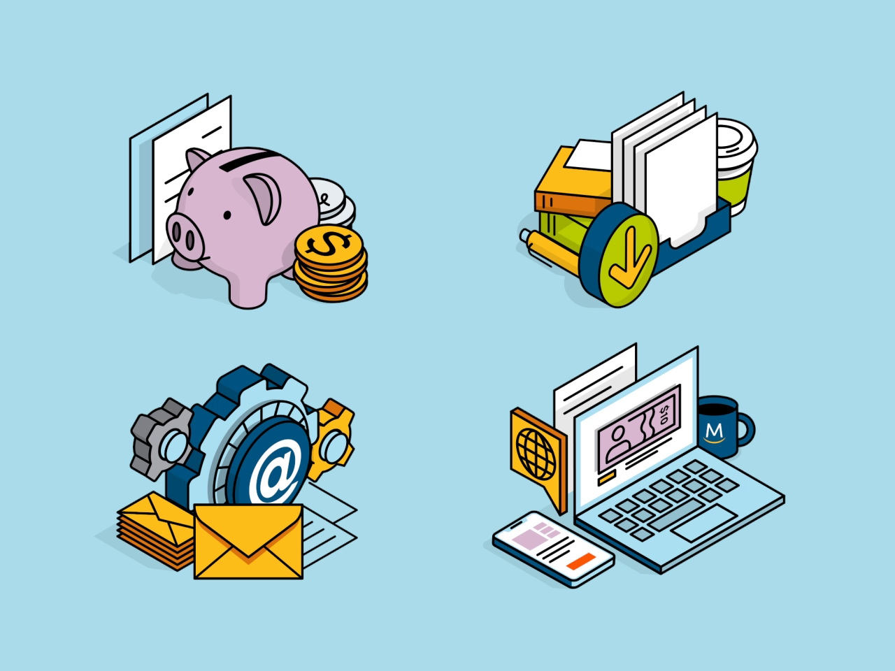 Animated Illustrations for Meridian's Mobile Banking App 🏦 by Maksym ...