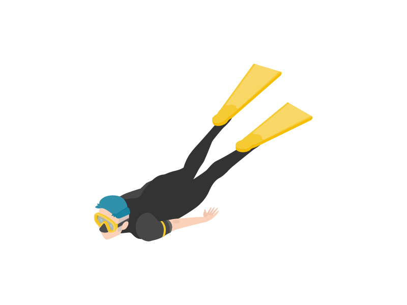 Freediving by Miles on Dribbble