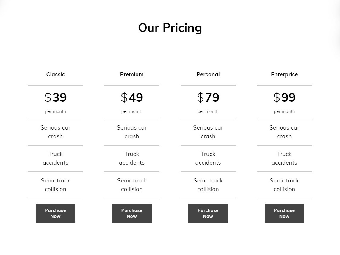8b Easy Website Builder | Pricing Tables Example! by 8b Website Builder ...