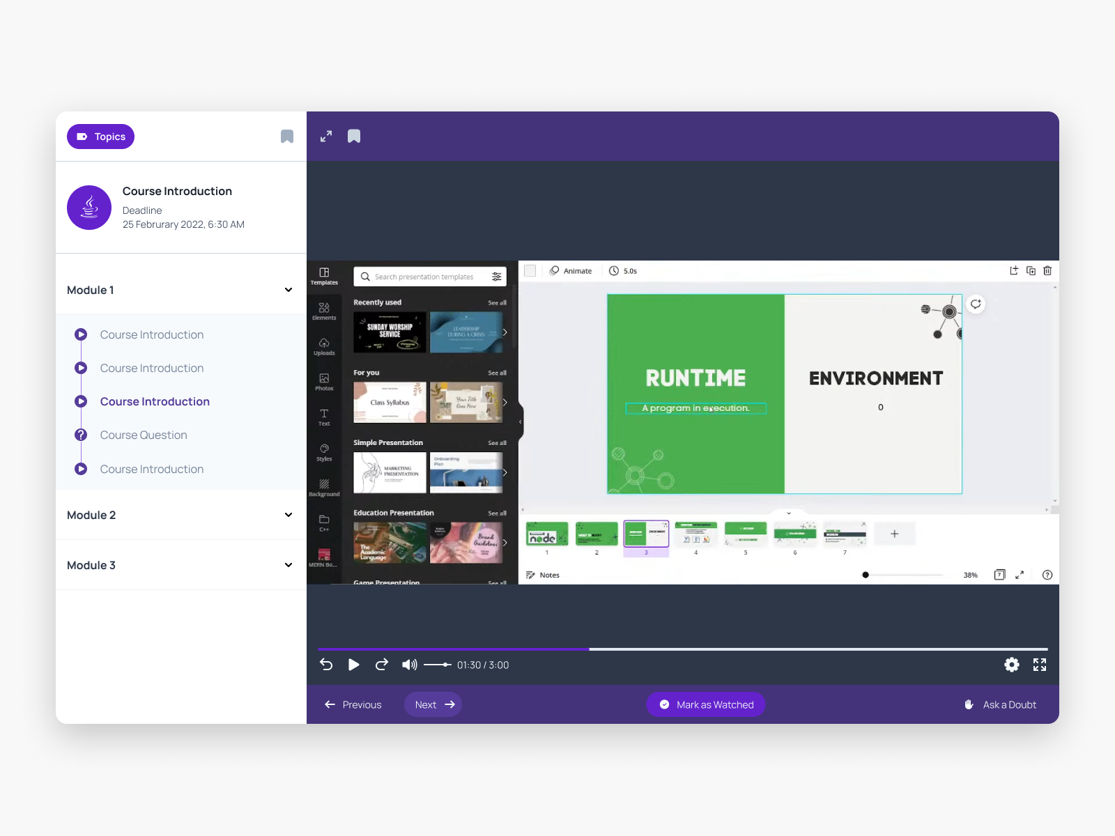Video Course Platform by Prasun on Dribbble