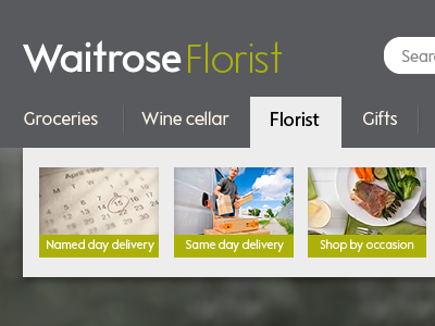 Waitrose mega menu by Marceli Cieplik on Dribbble
