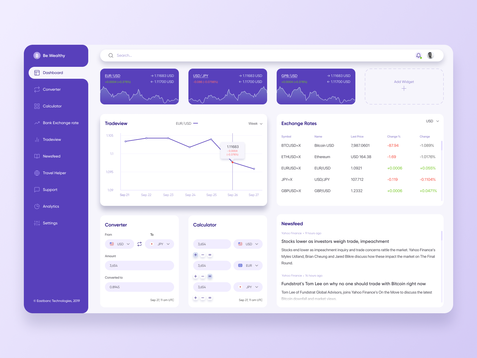 Currency dashboard with UI Animation by Vitaliy Malyushko on Dribbble