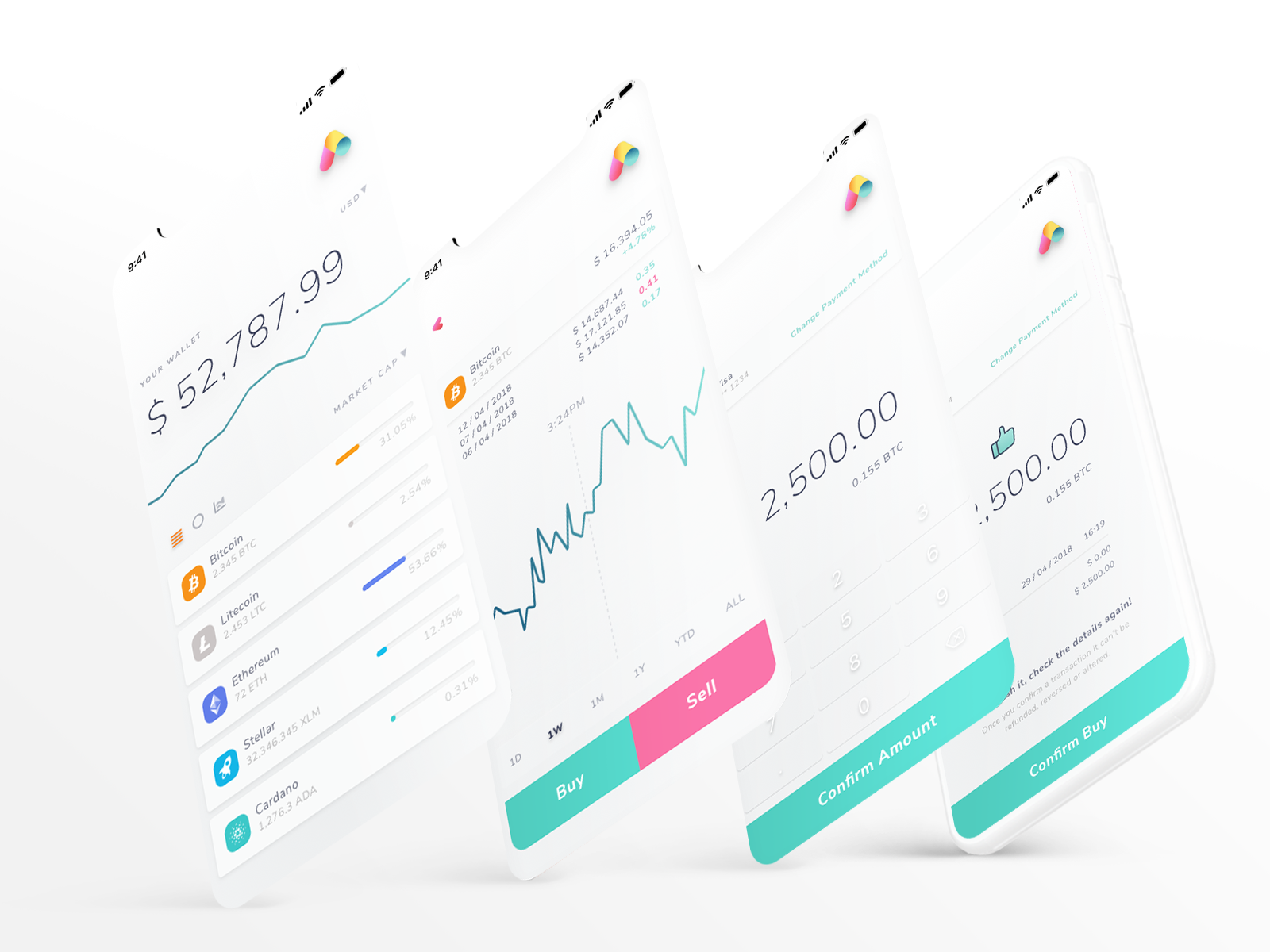 Axiom Exchange & Wallet | Mobile by Rory K on Dribbble