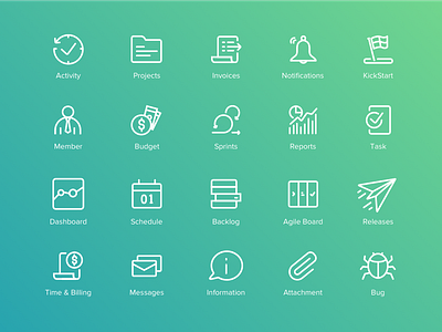 Project Management Icon Set by Avriadesign on Dribbble