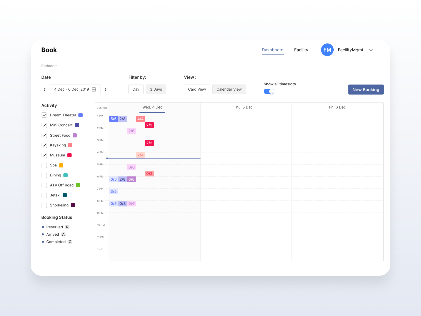 Booking Facility Website by Septian Widaryanto on Dribbble