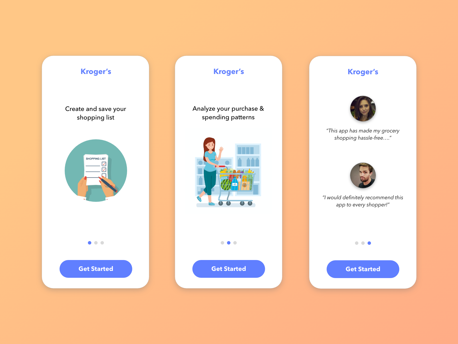 Grocery Shopping Onboarding - Daily UI 23 by Aditya Vallat on Dribbble