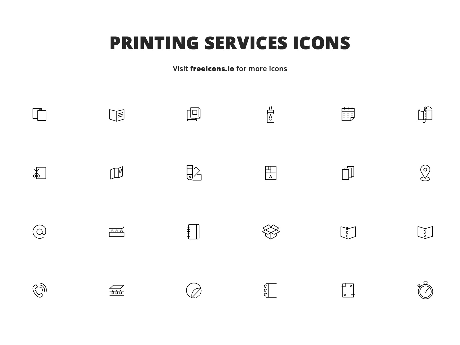 printing services icons by freeicons on Dribbble