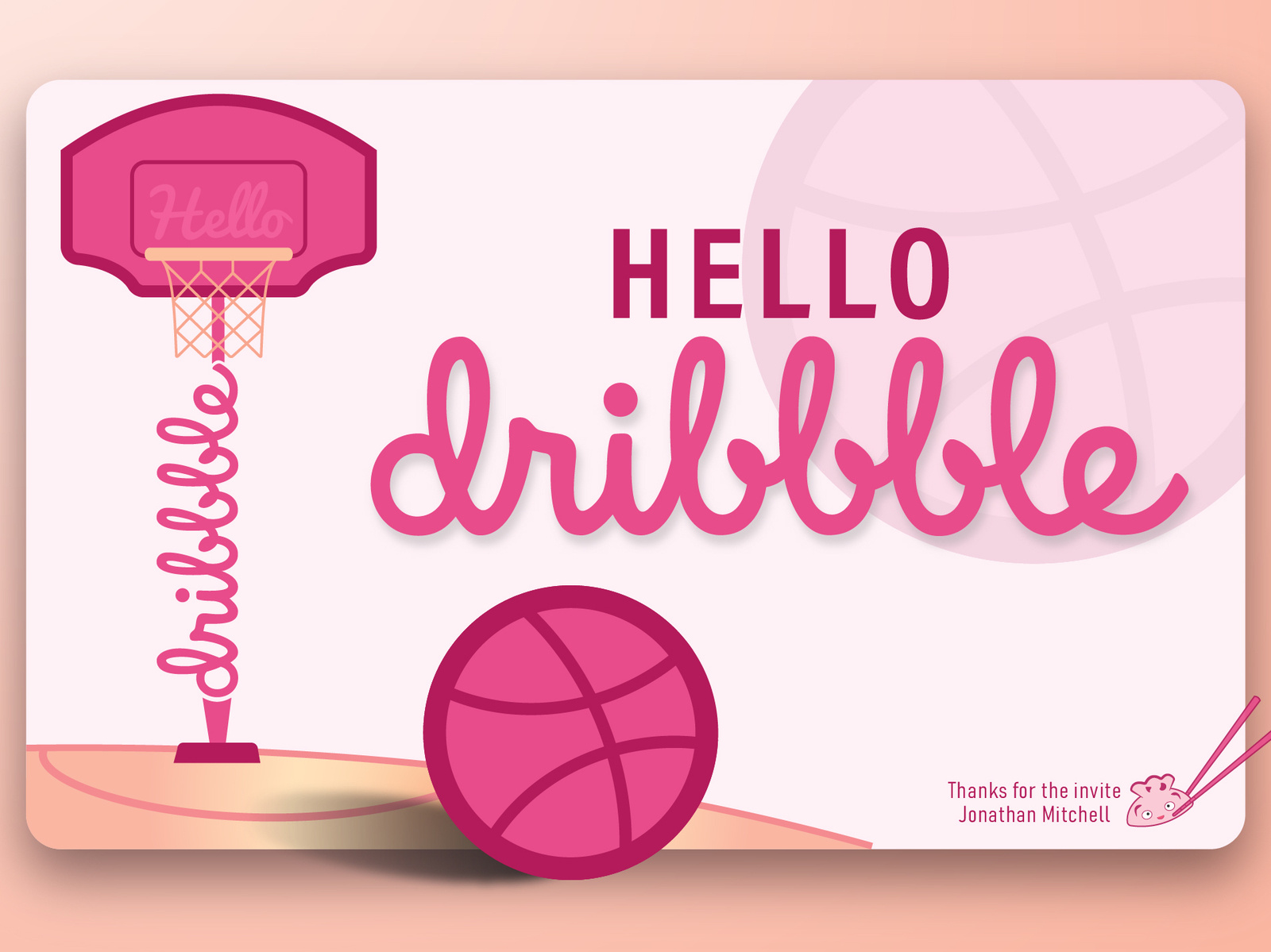 Hello Dribble! by James Michael Foster on Dribbble