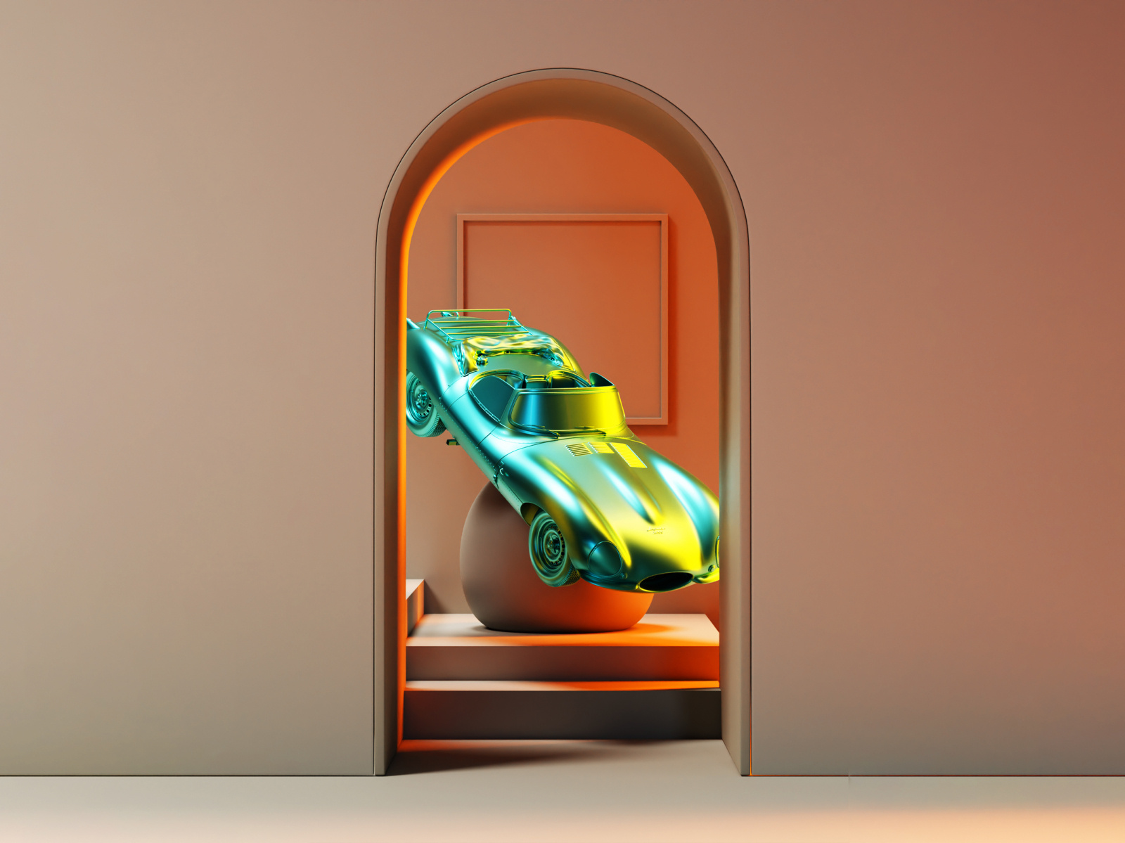 Car on a sphere by Palkansh Khandelwal on Dribbble