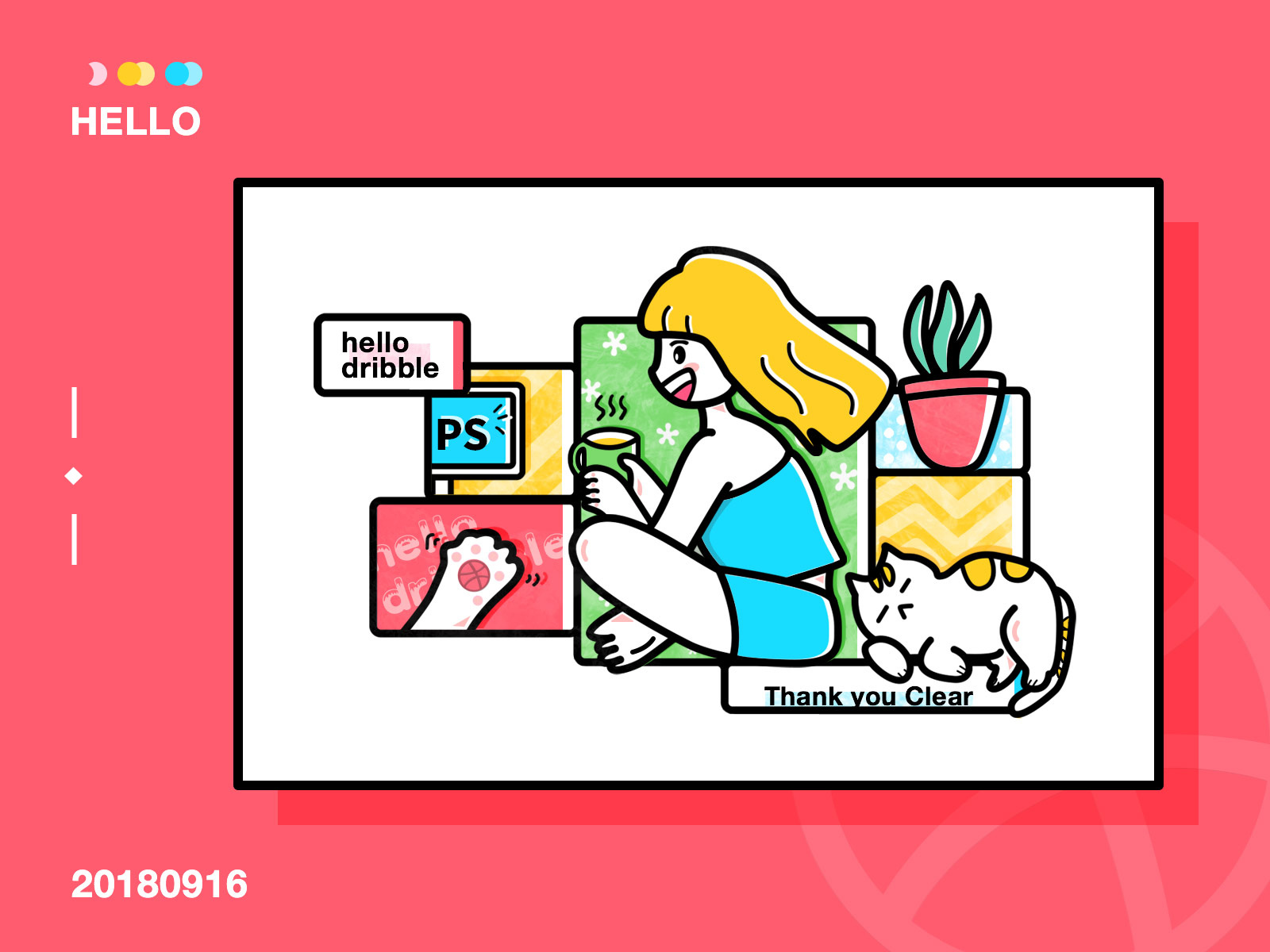 Hello Dribbble by Cindy栗莉酱 on Dribbble