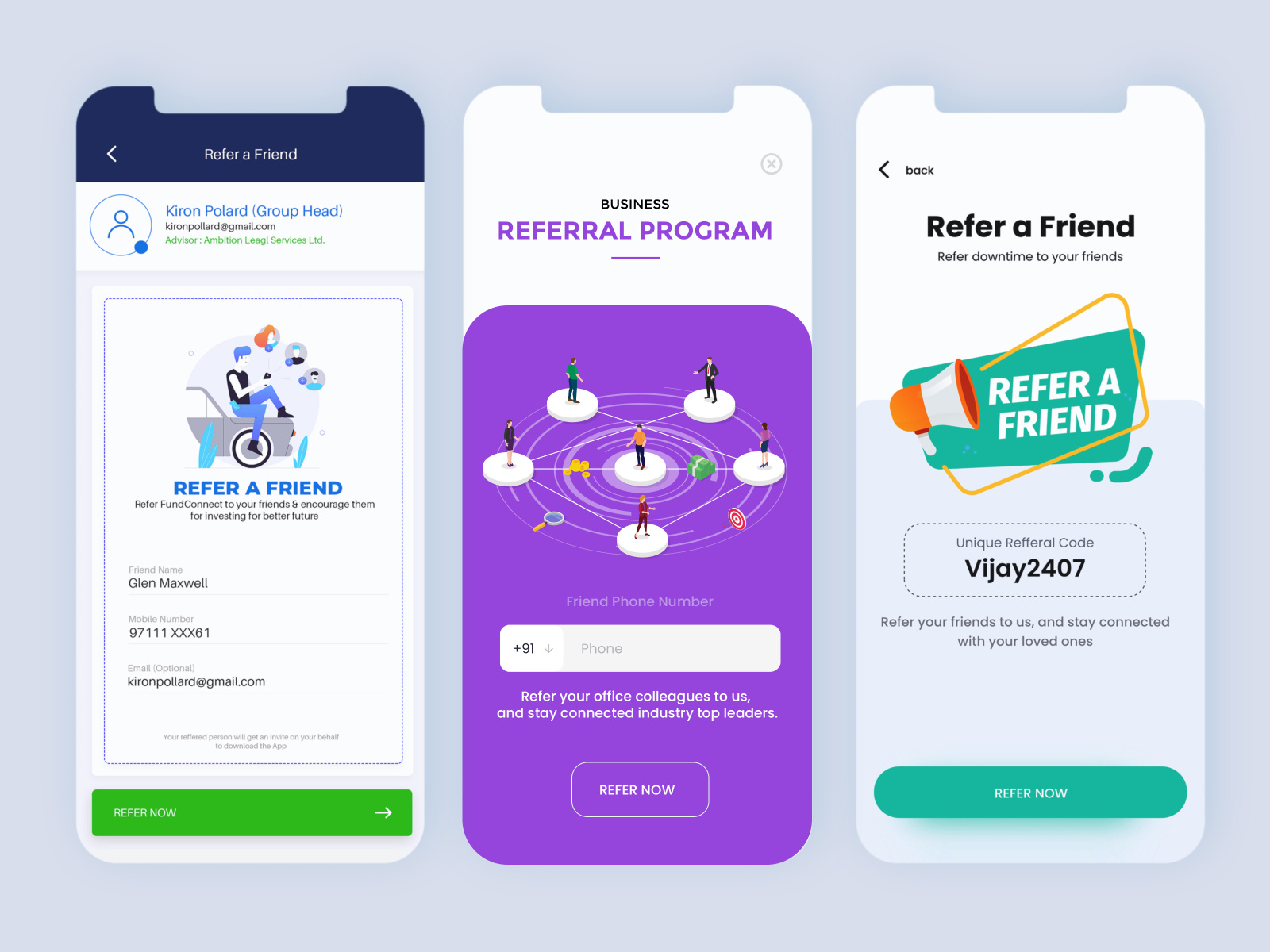 Referral Designs (invite or refer your friend designs) ideas by VIJAY ...
