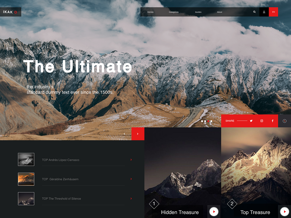 Mountains - Ui -x by IKAKO® on Dribbble