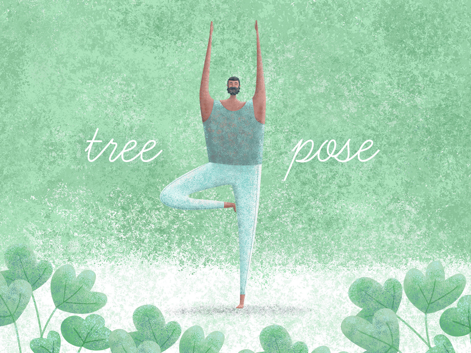 Tree pose by Agnieszka on Dribbble