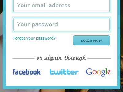 Login Overlay by Dan Klammer on Dribbble