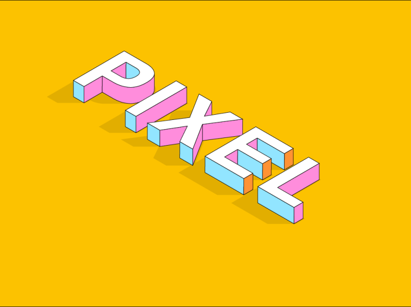 PIXEL 3D TEXT by jack pithva on Dribbble