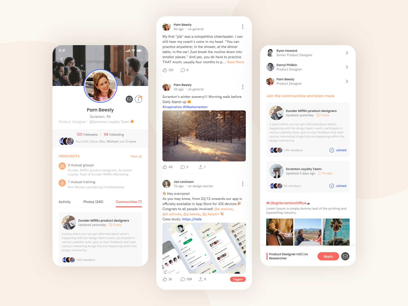 Enterprise social network platform by Athina Kouklinou on Dribbble