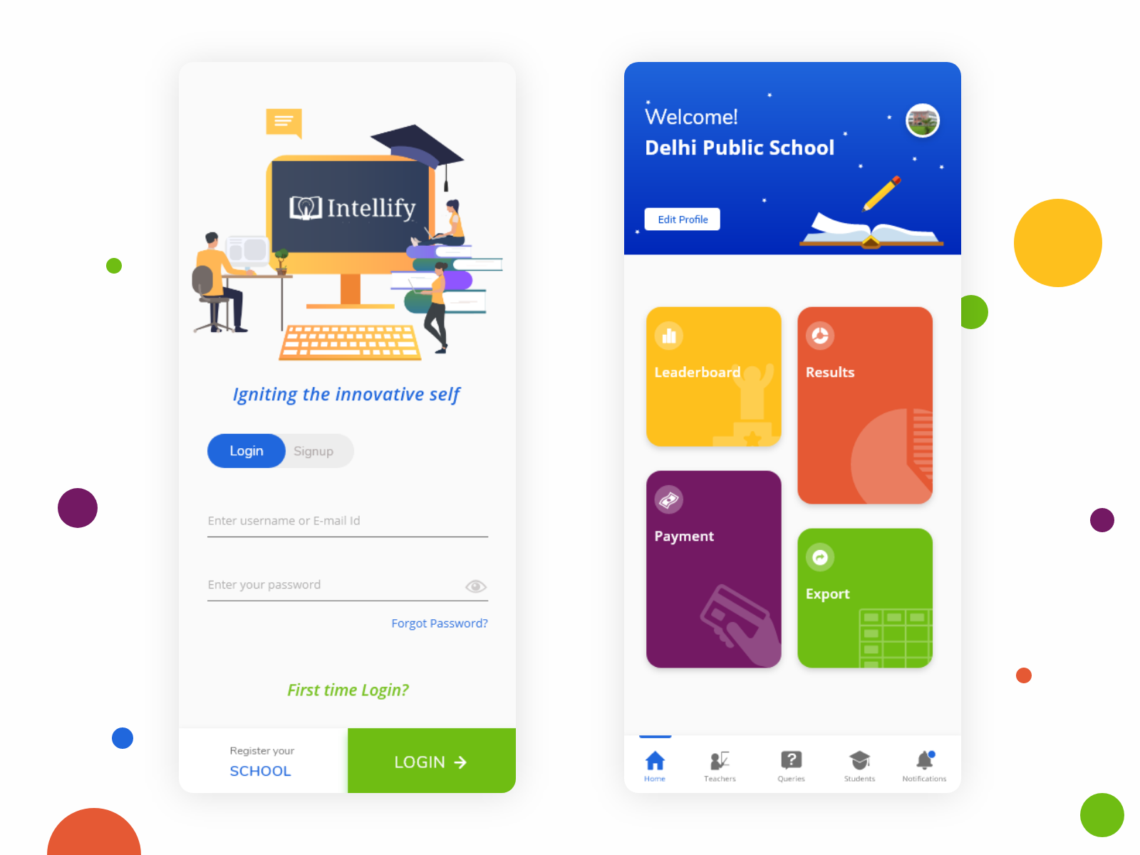 School Dashboard App by Pulkit Jain on Dribbble