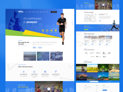 Dhaka Marathon Web UI by Jamil Sujon on Dribbble
