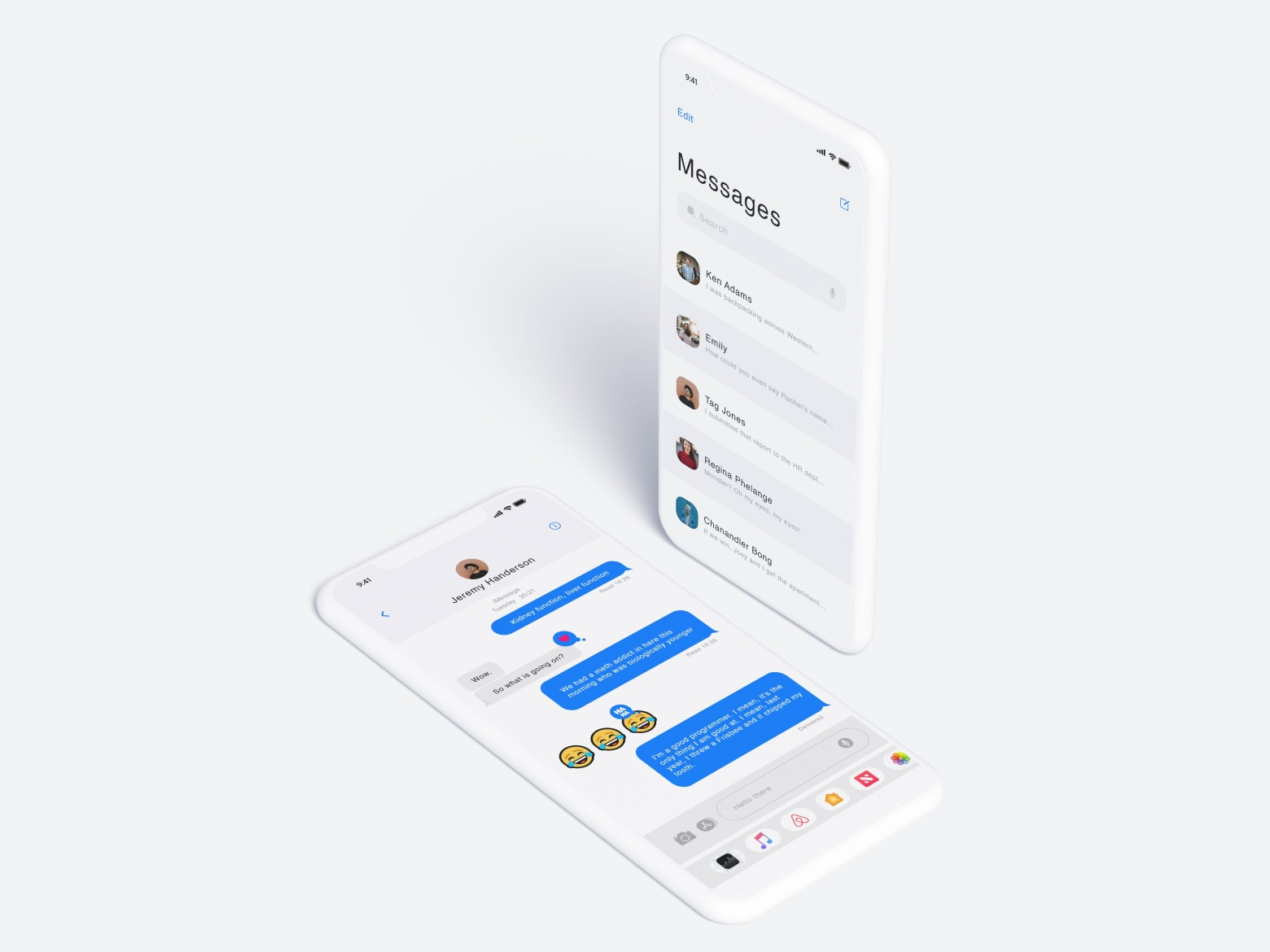 iOS Messages Redesign Mockup Shot by Abraham on Dribbble