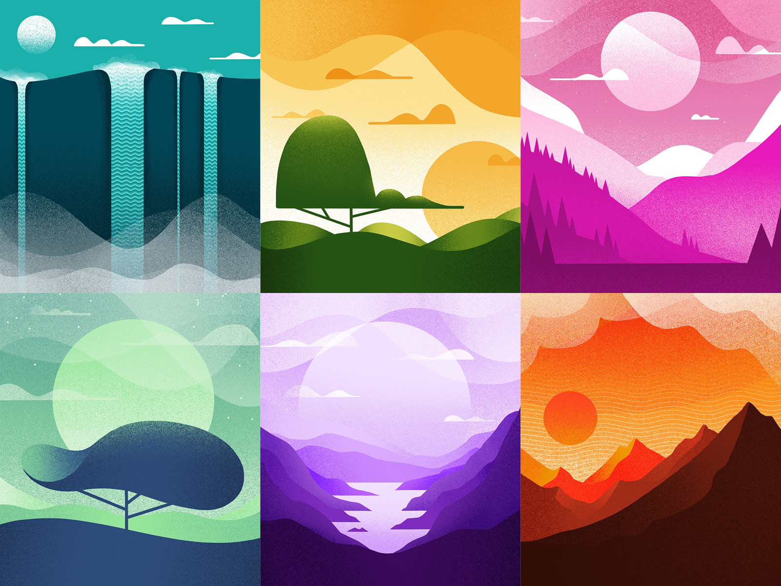 Textured Landscapes by Brad Hansen on Dribbble