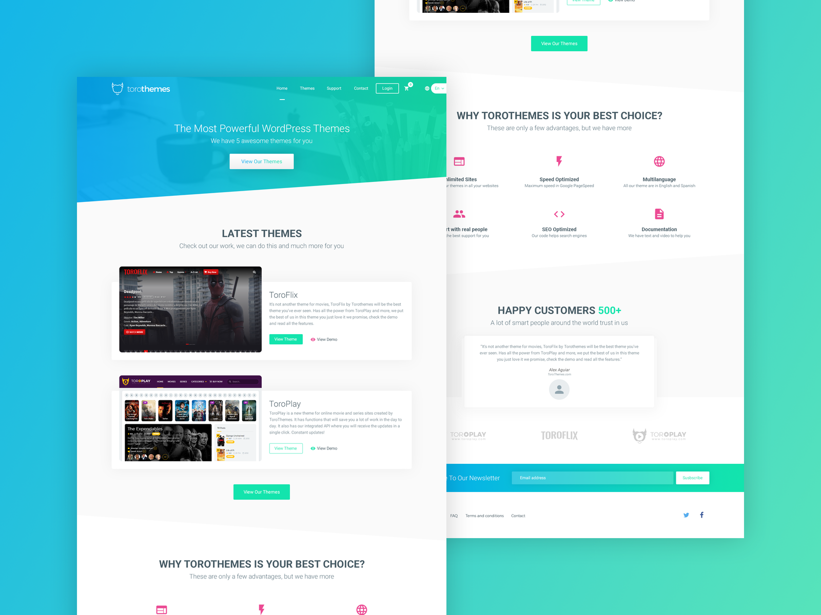 2018 - ToroThemes by ToroThemes on Dribbble