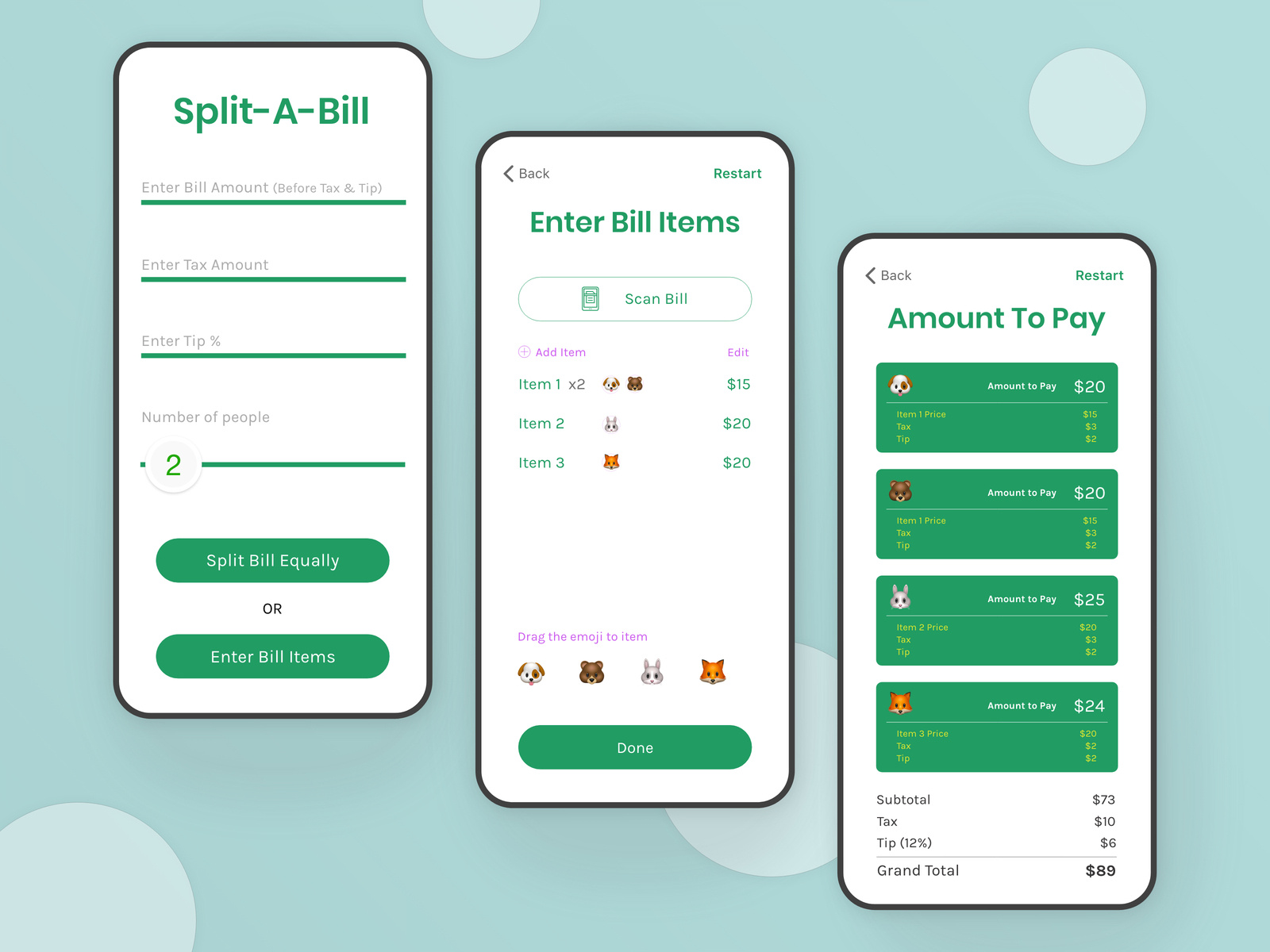 Split Bill by Aniket on Dribbble