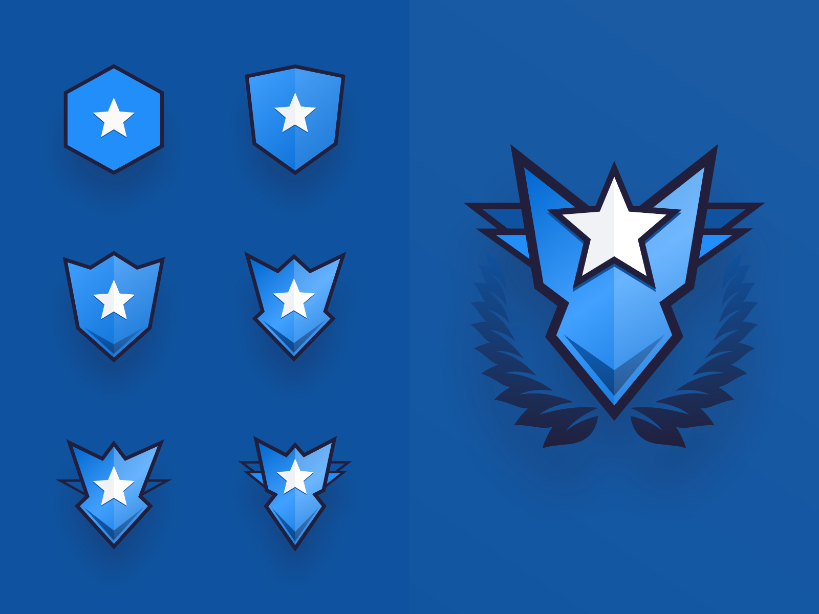 Game Progression Badges by David Preston on Dribbble