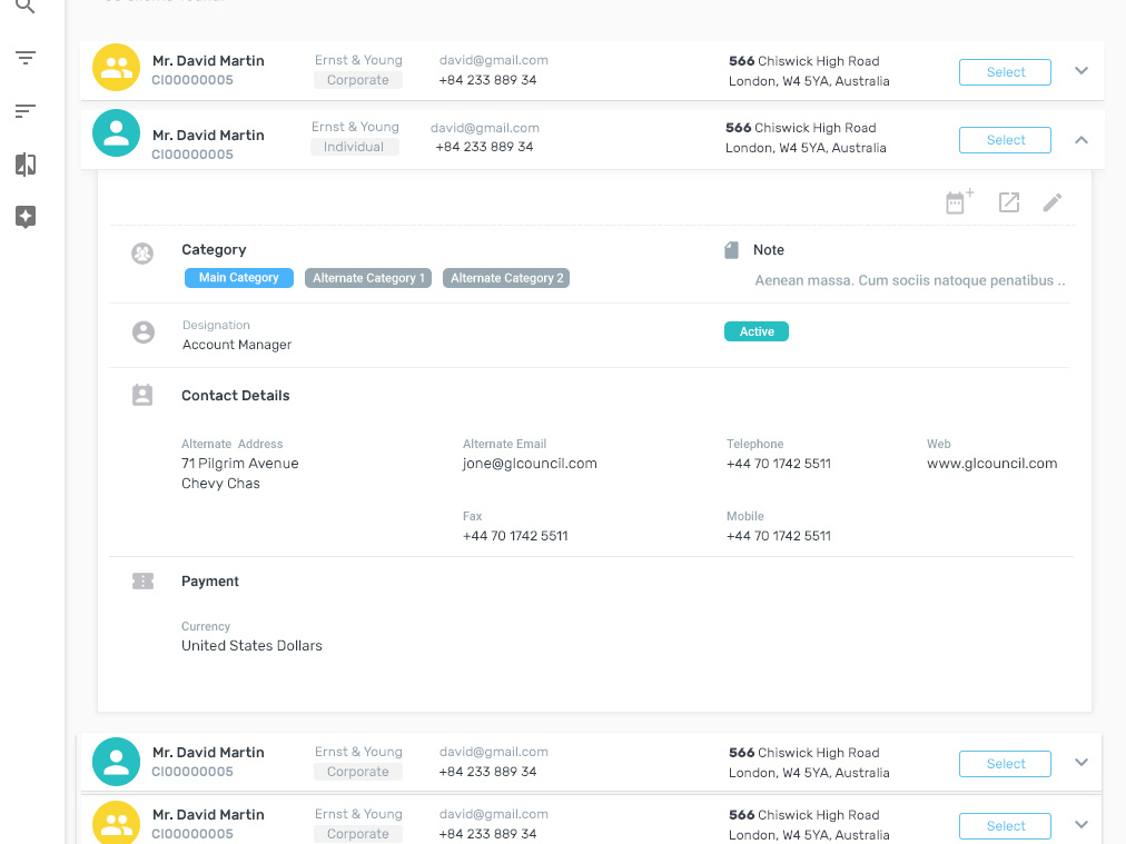 Client Summary Display by Kit Jay on Dribbble