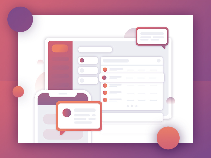 Multi-Platform Messaging by Kevin Mercier on Dribbble