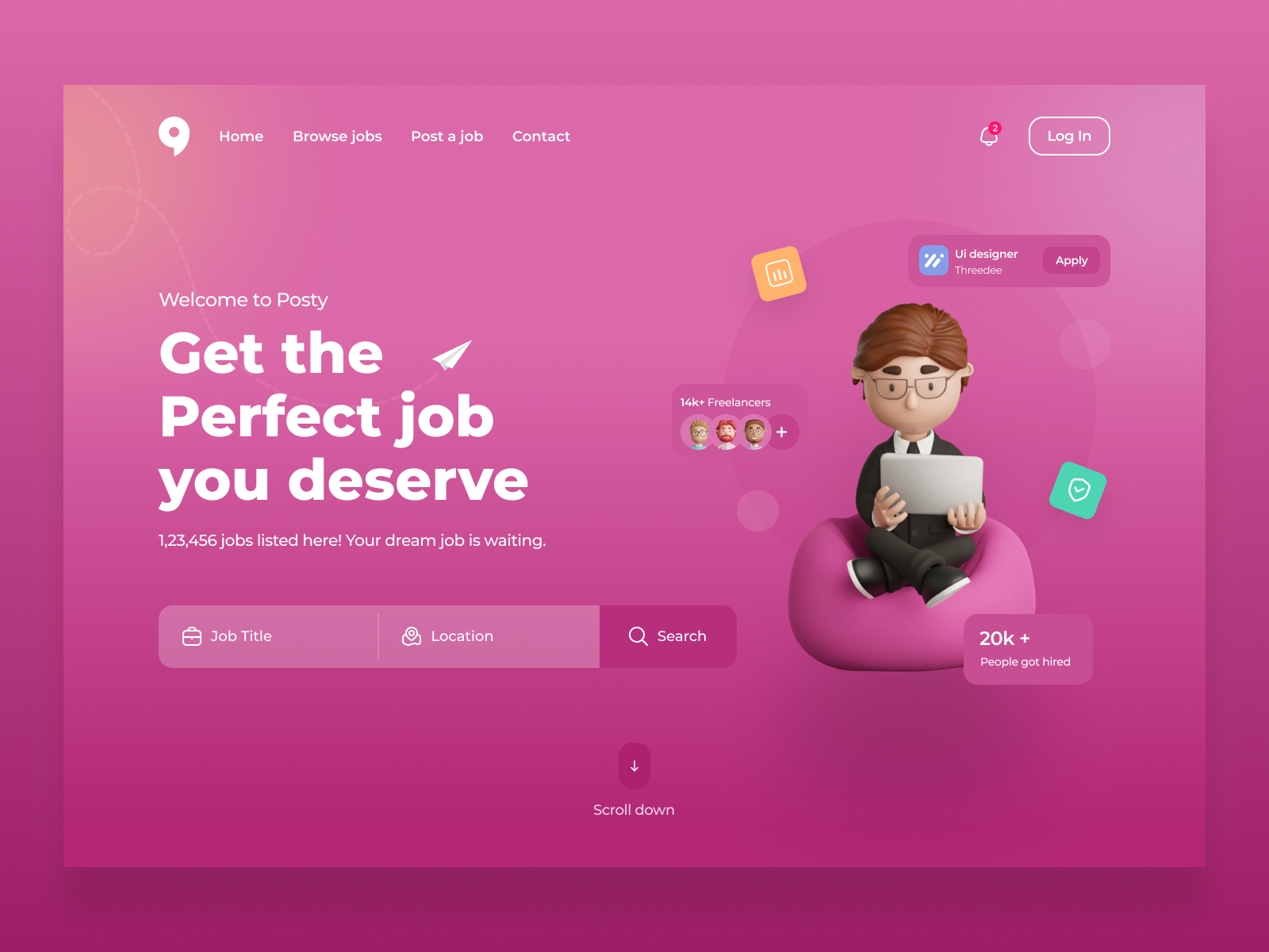Posty Web Design - 3D Resources by Shahriar Chowdhury for ThreeDee on ...