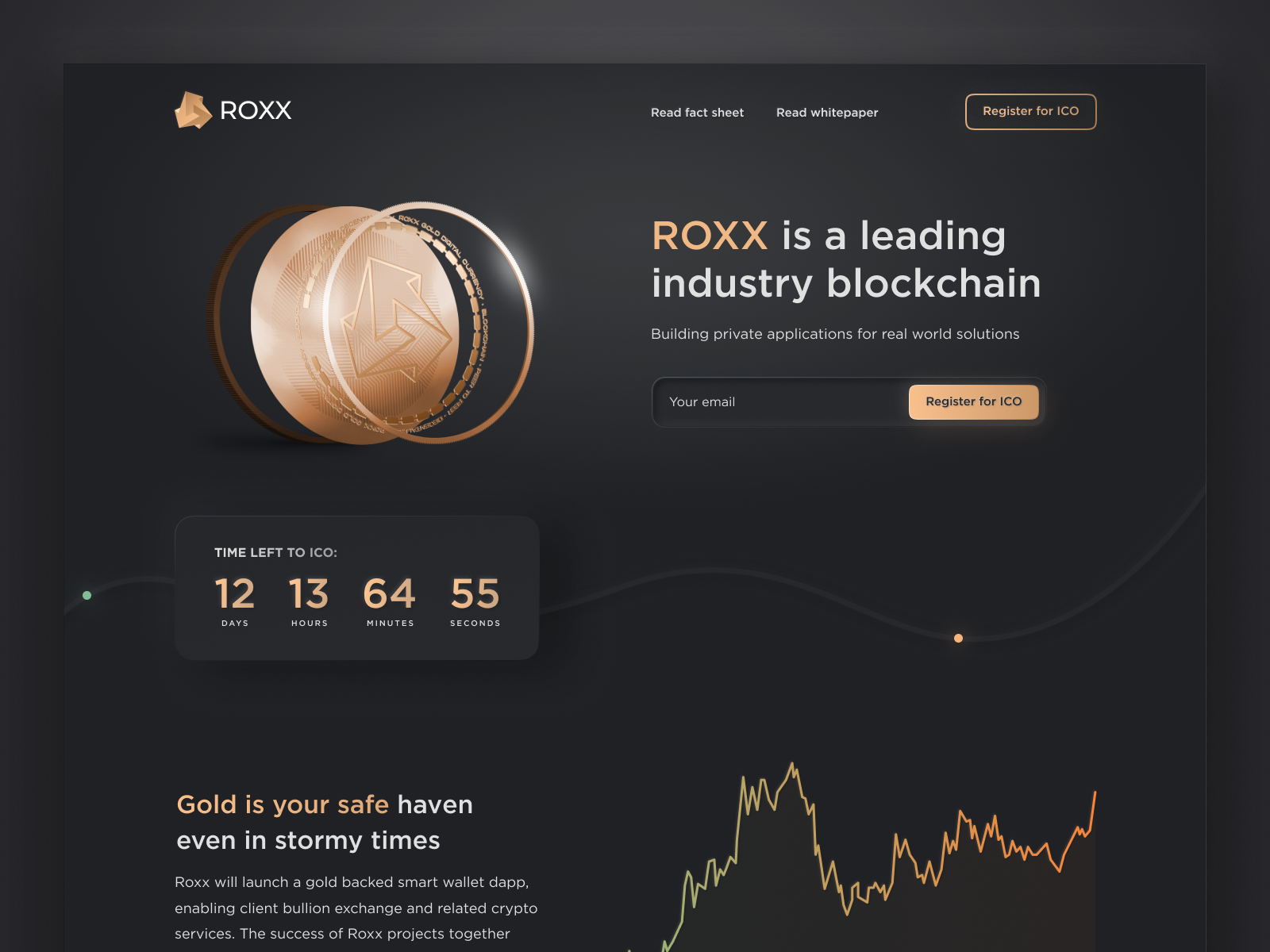 ROXX — Cryptocurrency Landing Page by Kosta Zanin on Dribbble