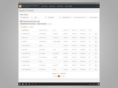 THD - Inventory Event Management - Part 1 by Eric Aichele on Dribbble