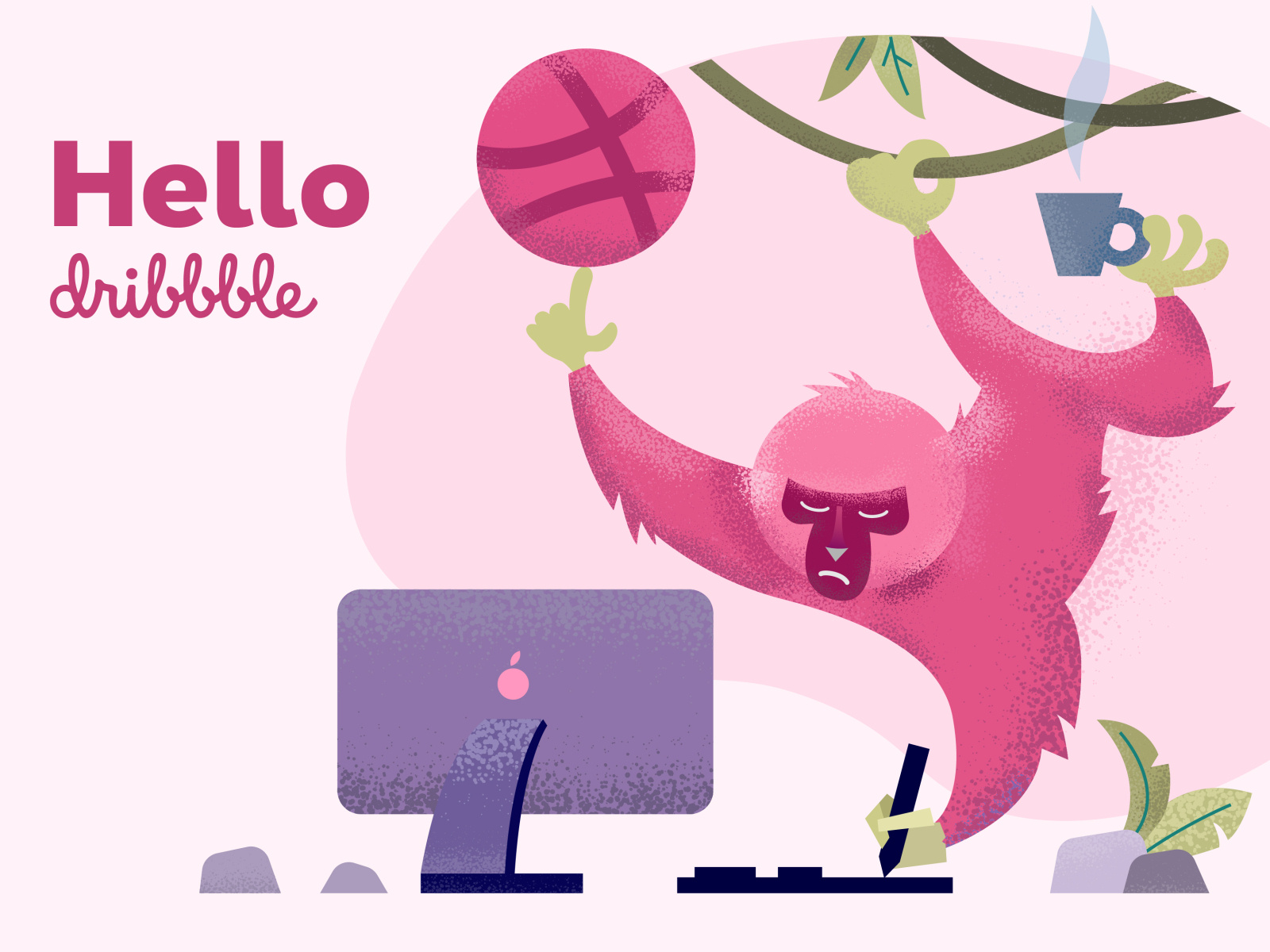 Hello, Dribbble) by Denys Kachanovsky on Dribbble