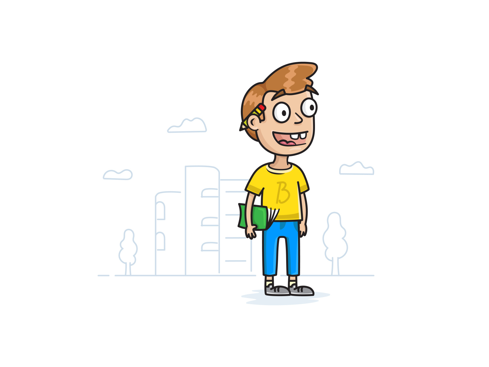 Student character by Milena Ljubojevic on Dribbble