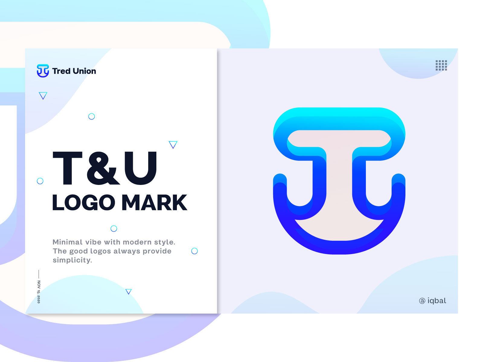 T + U Minimal Modern Logo Design Concept - Modern Logo Mark by ...