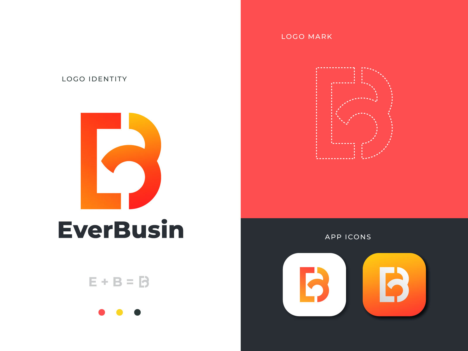 E + B Modern Business Logo Design Concept by Freelancer Iqbal | Logo ...
