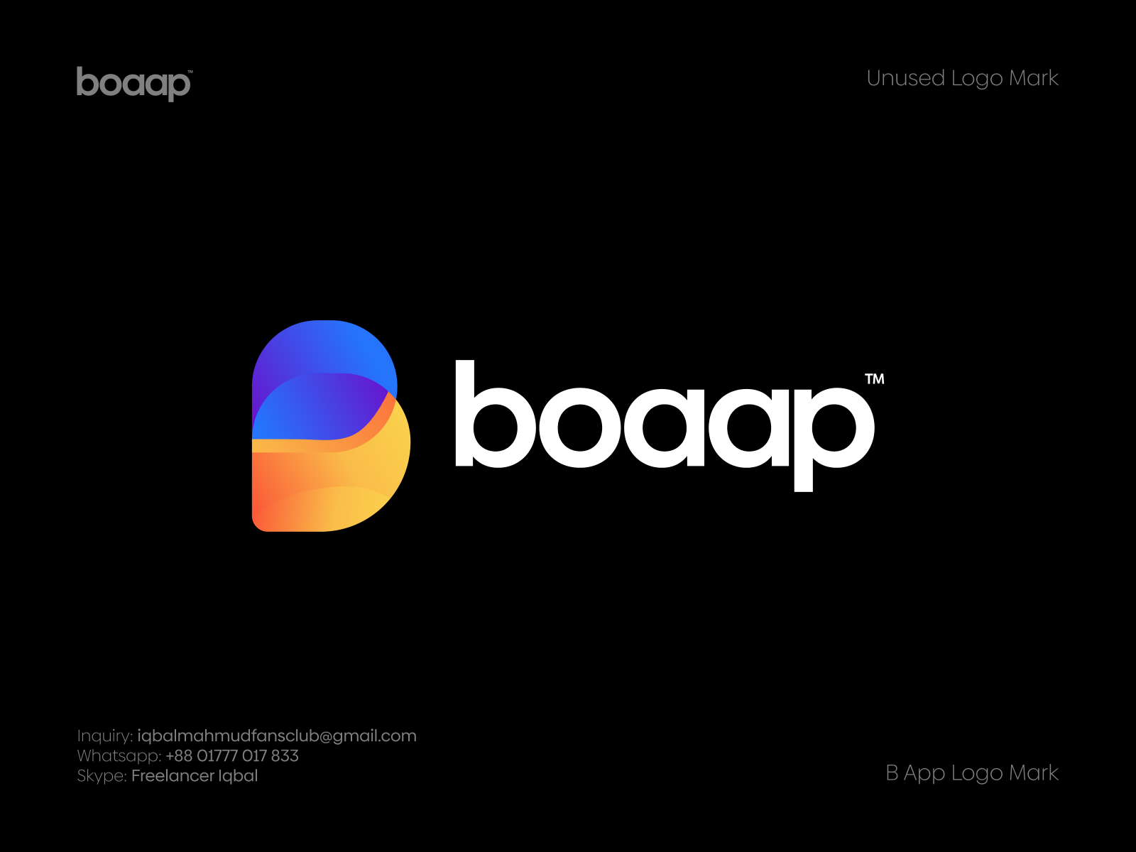 B App Logo Mark by Freelancer Iqbal on Dribbble