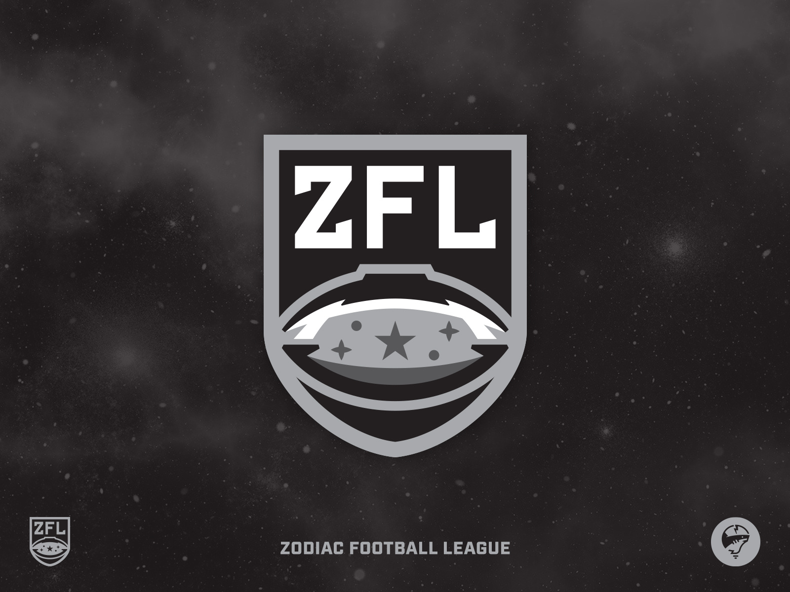 Zodiac Football League Shield by Design Shark® (Dan Blessing) on Dribbble