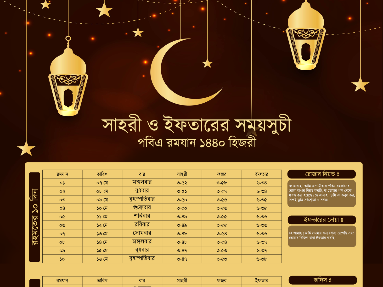 Romadan List by Omar Faruk Jafree on Dribbble