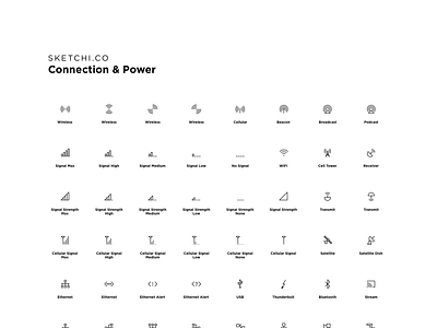 Connection & Power Icon Set by Travis Avery on Dribbble