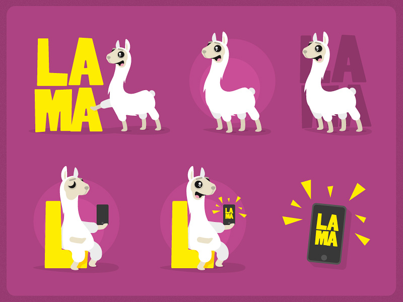 Lama logo and character by Stanislav on Dribbble