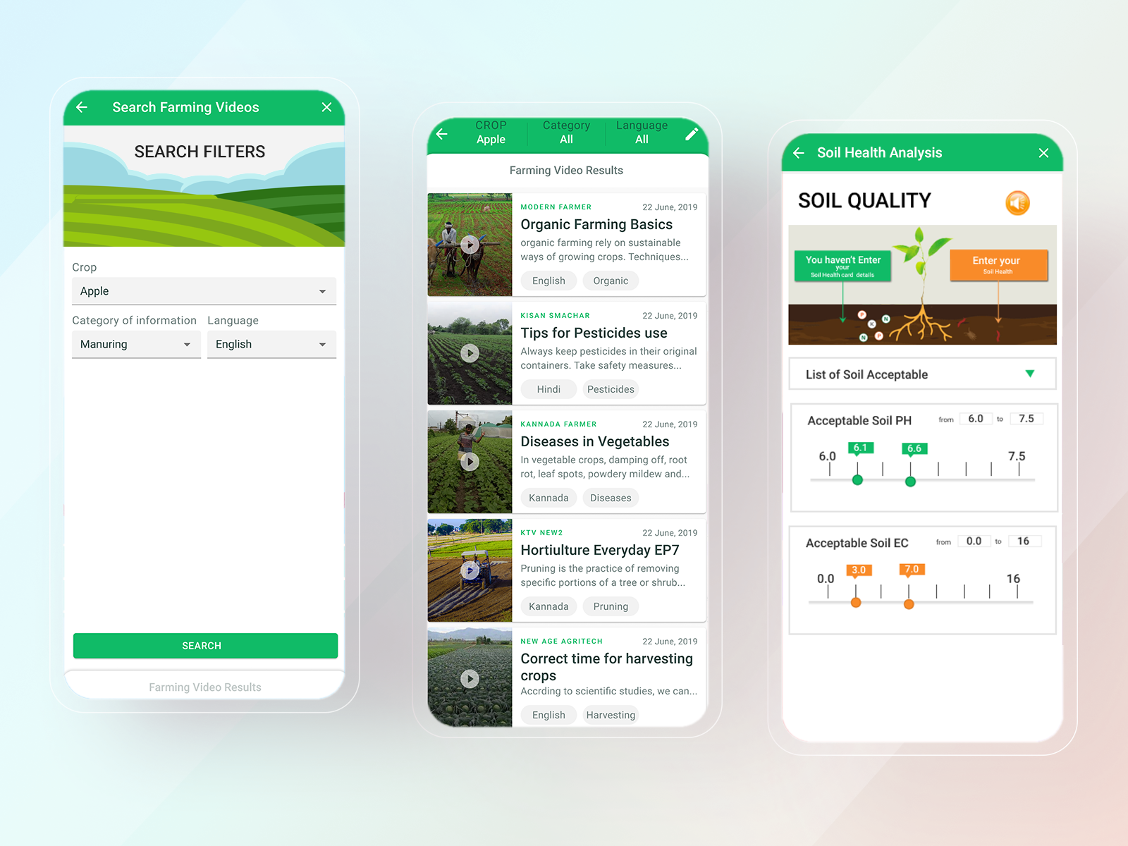 AgriTech App Farming Videos & Soil Analysis by Suryakant Bharti on Dribbble