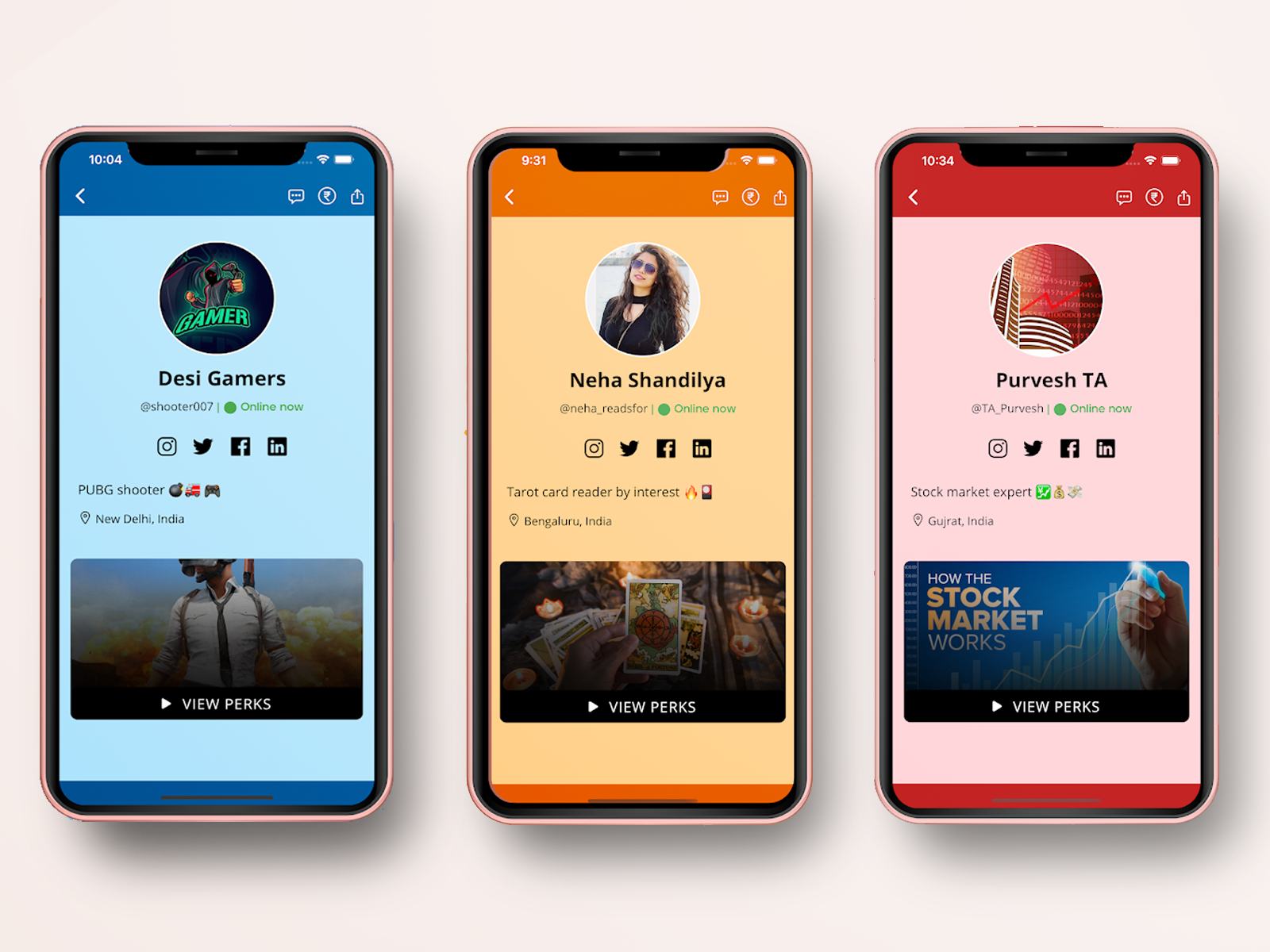 Social App Influencer Profiles by Suryakant Bharti on Dribbble